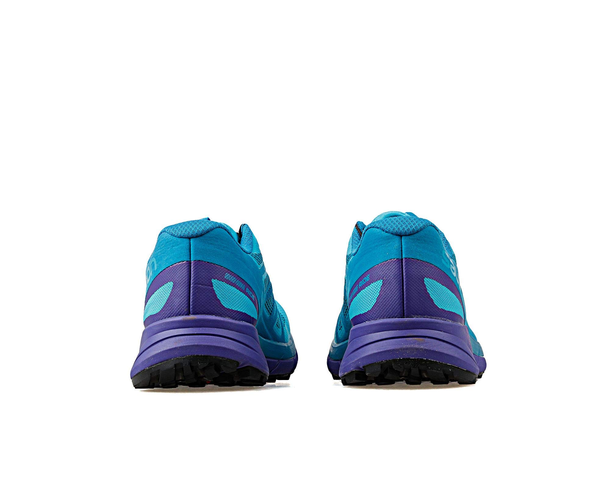 Salomon Women's Sense Ride Trail Running Shoe, Bluebird/Deep Blue/Black, 7