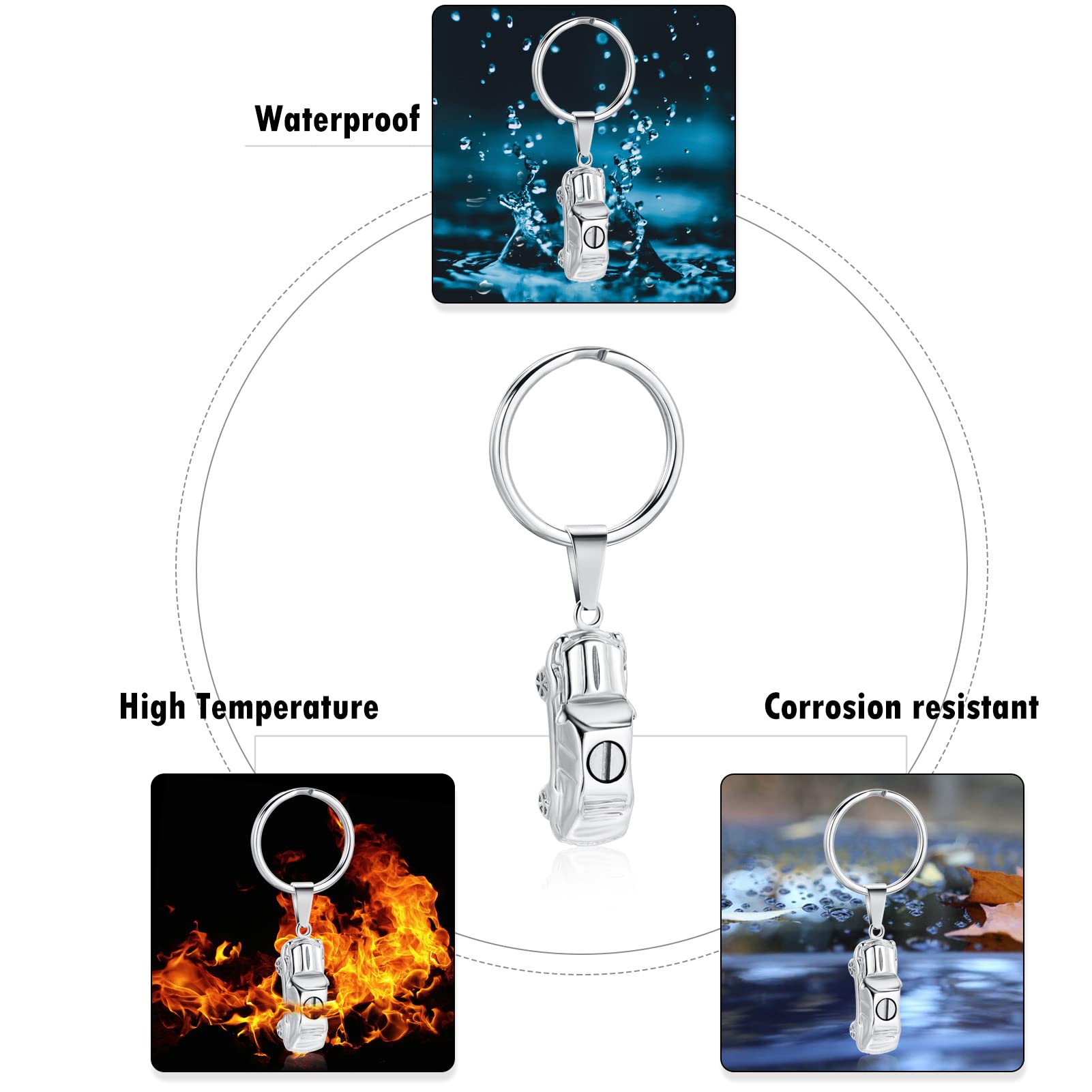 Cremation Jewelry for Ashes Little Car Shape Urn Pendants for Ashes Holder Memorial Keepsake Urn Necklace Cool Necklace