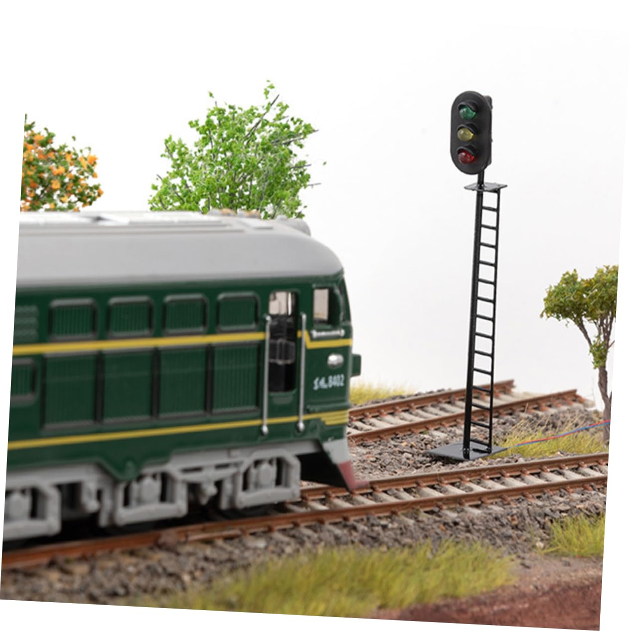 COHEALI 5pcs Model Train Lights ho Train Railroad Crossing Sign ho Scale Signals Catalog Mini Landscape Light Model Trains Miniatures Mini Signal Light Model Sand Table abs red Light