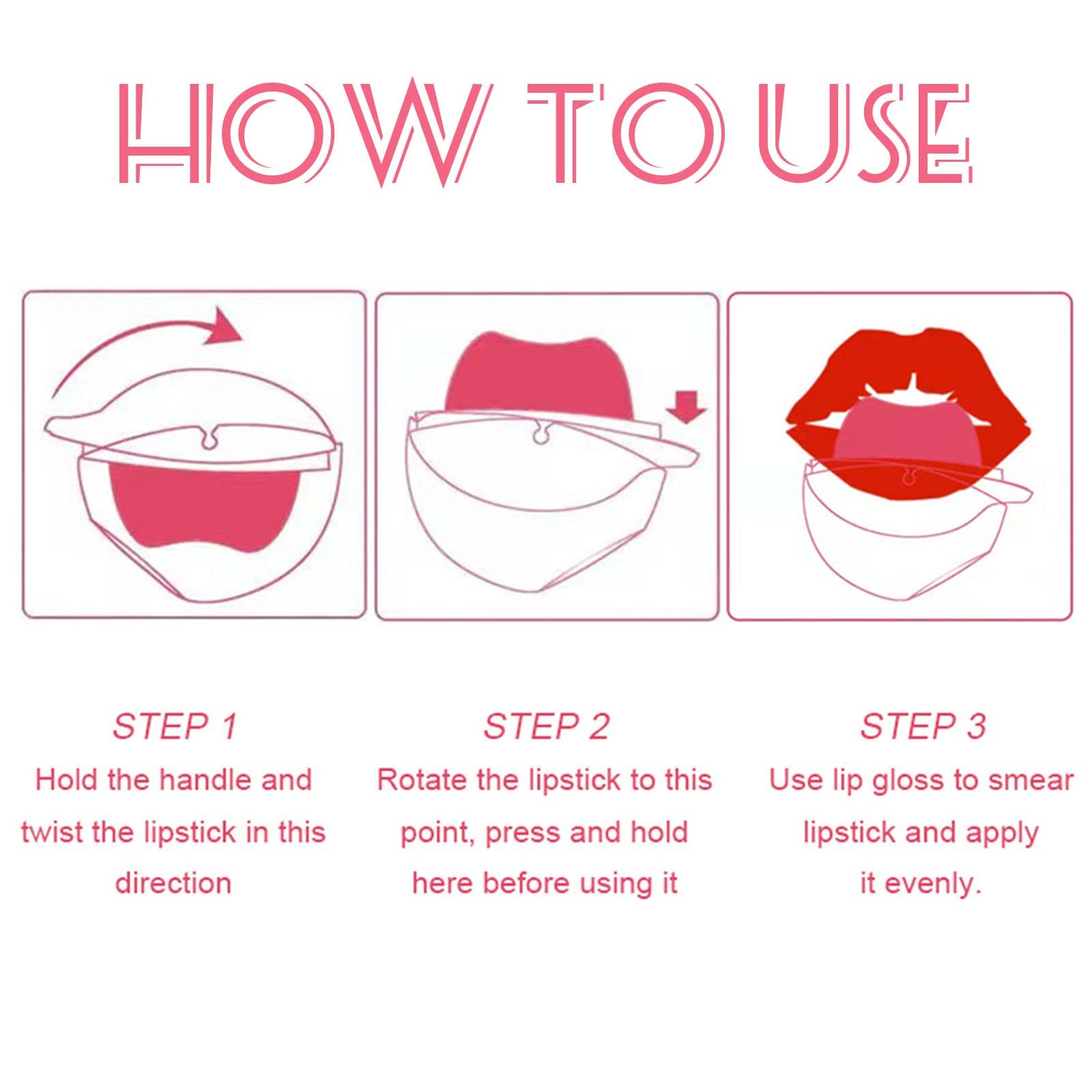 dootdott Color Changing Lipstick, Lazy Lipstick Waterproof 6 Colors Matte Magic Set, Lip Stick Non-stick Cup Long Lasting 24 Hour for People (6 Colors), Pack of 2