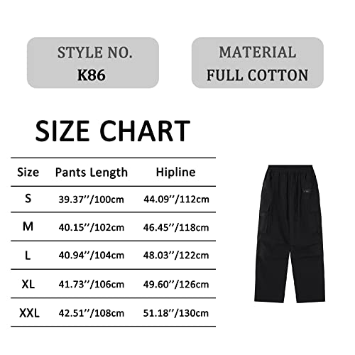 Linsennia Parachute Pants for Womens Wide Leg Cargo Pants Y2k with Pockets Baggy Casual Harajuku Streetwear Goth