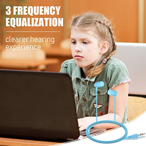 Macarrie 20 Pack Kids Earbuds Bulk 3.5 mm in-Ear Earphones Wired Earphones Without Mic Headphones for School Classroom Students Kids Adults Gifts (Multicolor)