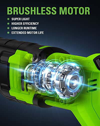 Greenworks 24V Brushless (1-1/8") Cordless Reciprocating Saw (2,7000 SPM), 4.0Ah Battery and Compact Charger Included