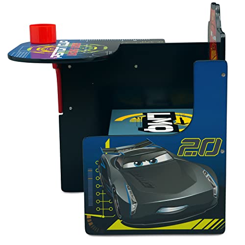 Delta Children Chair Desk with Storage Bin + Design and Store 6 Bin Toy Storage Organizer, Disney/Pixar Cars (Bundle)