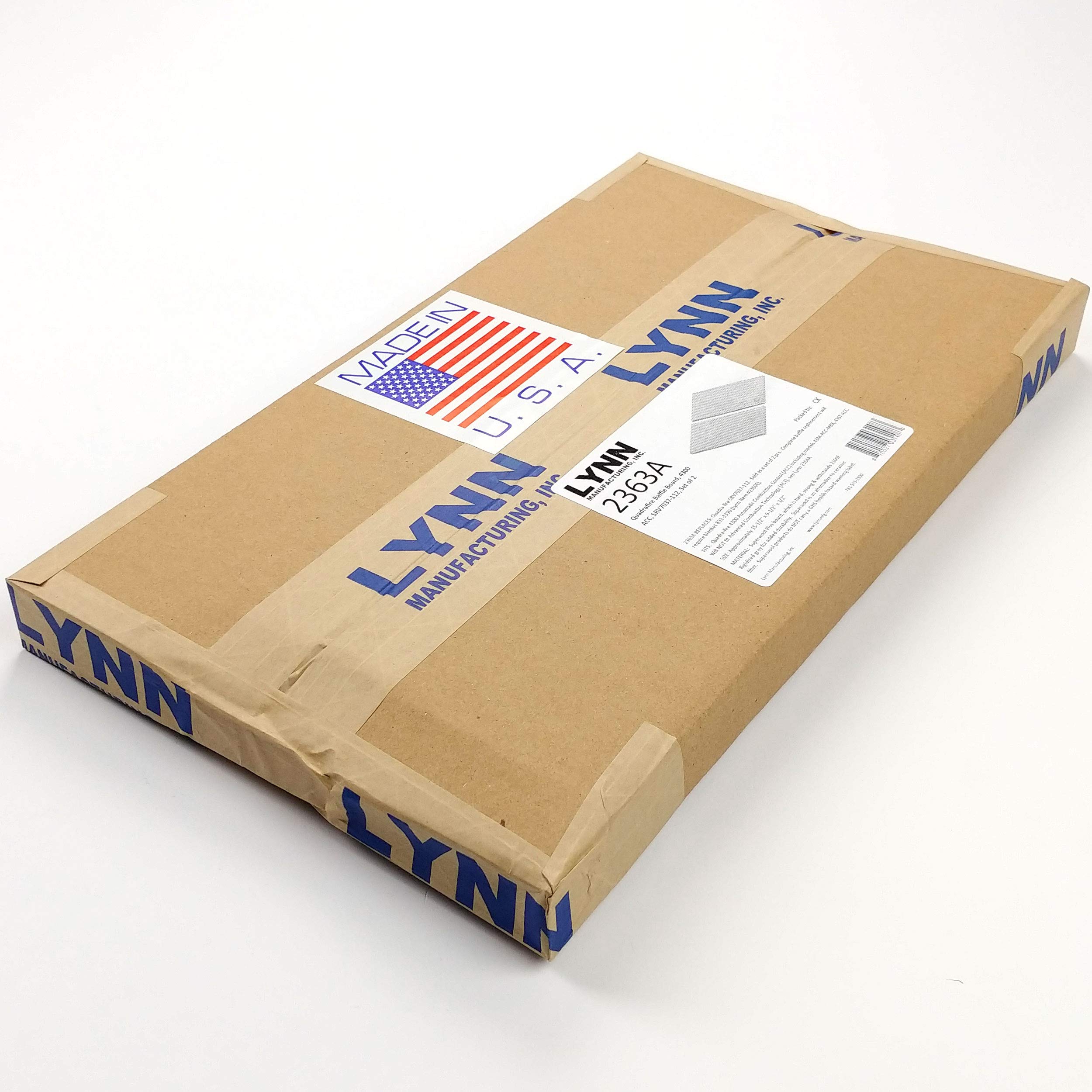 Lynn Manufacturing Replacement Quadrafire Baffle Board, 4300 ACC, SRV7037-112, Set of 2, 2363A