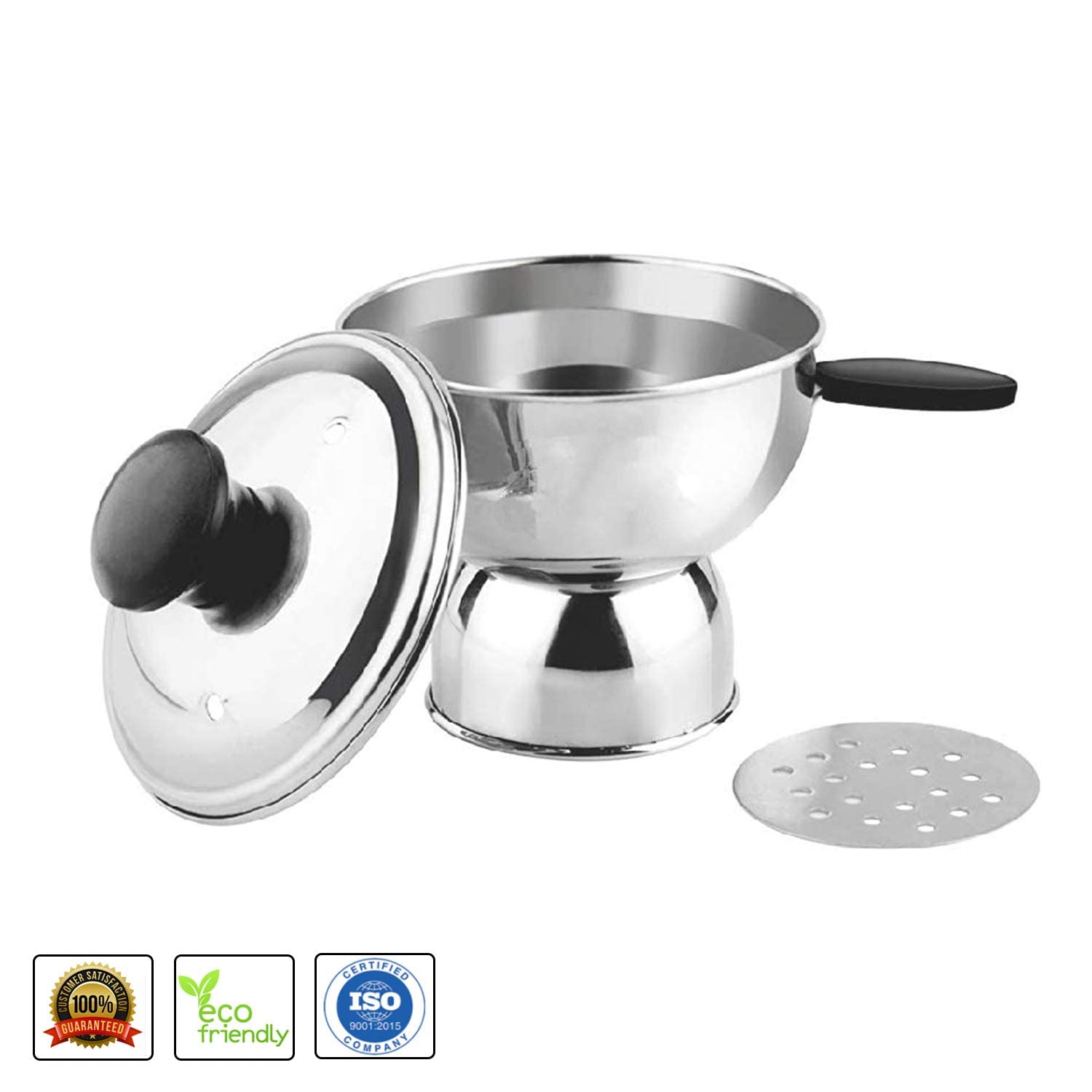 Export Quality Stainless Steel Chiratta Puttu Maker Puttu Kodam Chiratta Puttu Kutti Use with Cooker (Pack Of 1)