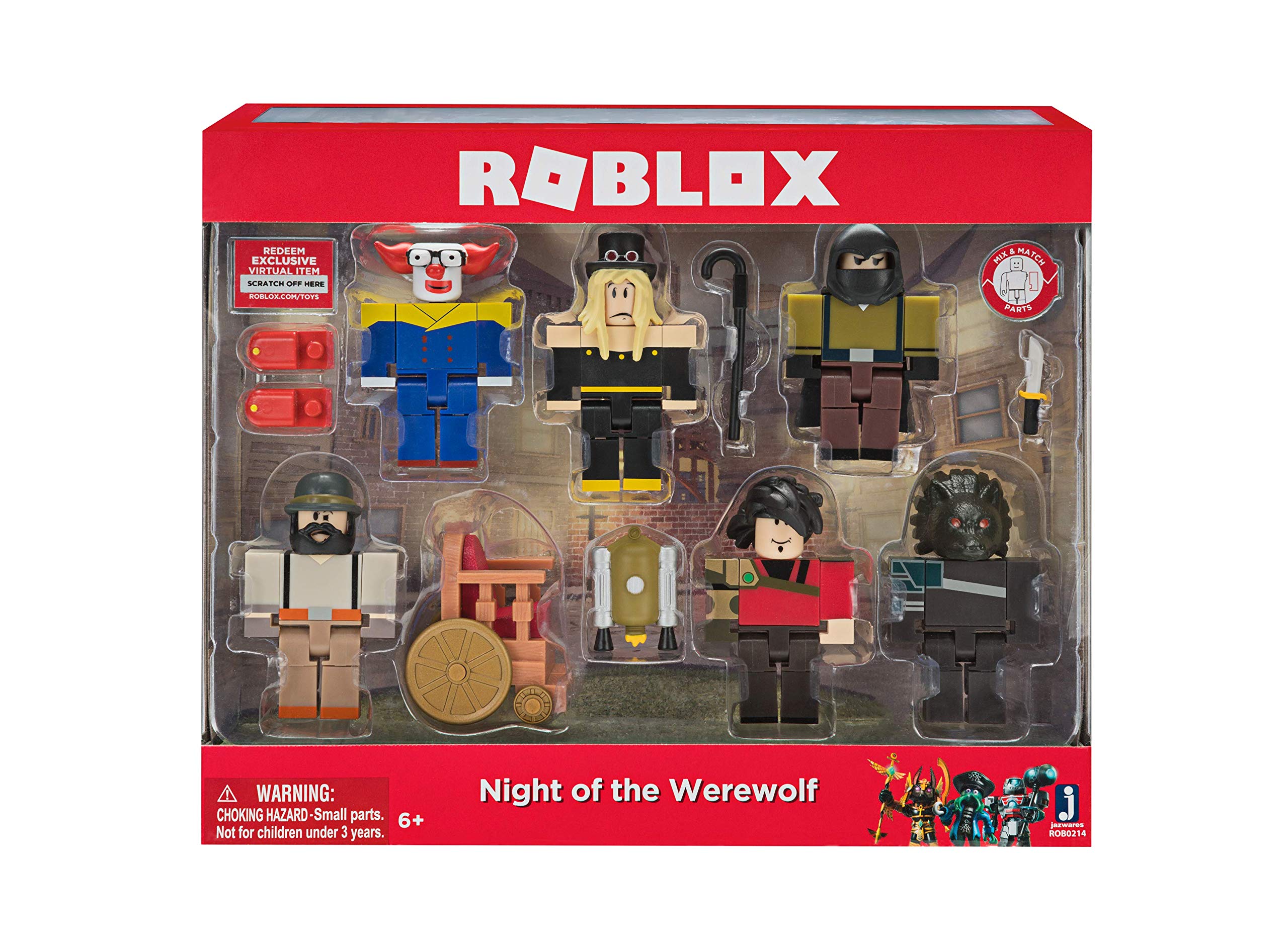 Roblox Action Collection - Night of the Werewolf Six Figure Pack [Includes Exclusive Virtual Item]
