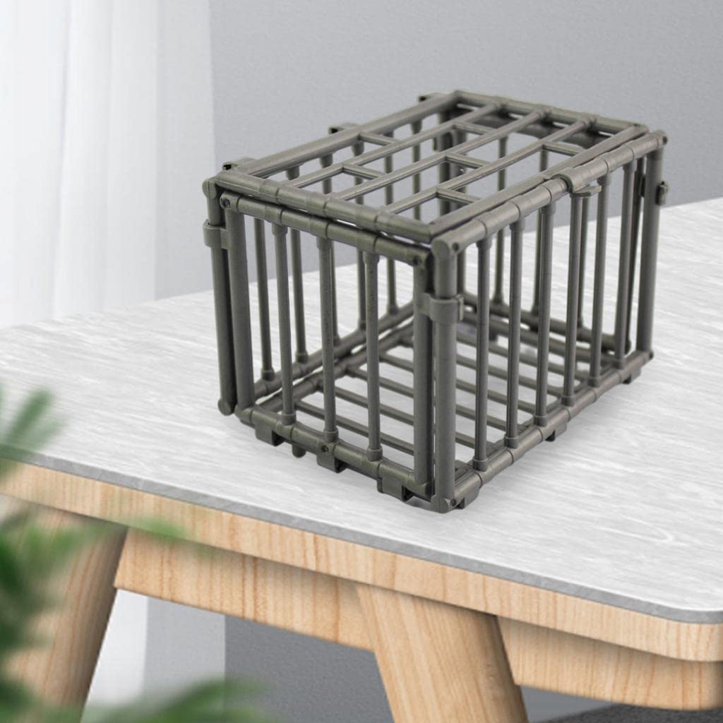 Colcolo Hand-Made Cage Model Toy Silver Model Toy for 12 inch Action Figure Toy Adults