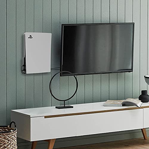 Monzlteck Wall Mount for PS5(Disc and Digital),All Metal Vertical Hanging on Wall, Space Saver, Easy to Install(Black)