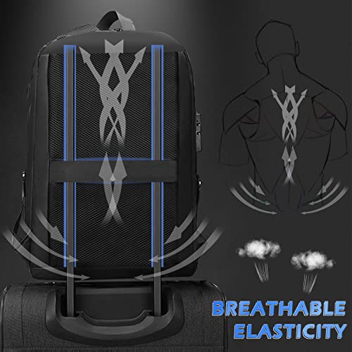 JUMO CYLY Hardshell Anti-theft Laptop Backpack, Waterproof Expandable Computer Backpackb Fit 15.6 Inch with USB Charging Port TSA Lock Business Travel Rucksack for Men