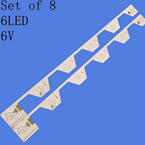 CEVIZ 6v LED Backlight Strip 6 Lamp B50A658U U50S6806S L50E5800A LVU500NDEL SW-4C-LB5006-YH2 TMT_50E5800_8X6_3030C Compatible with TCL