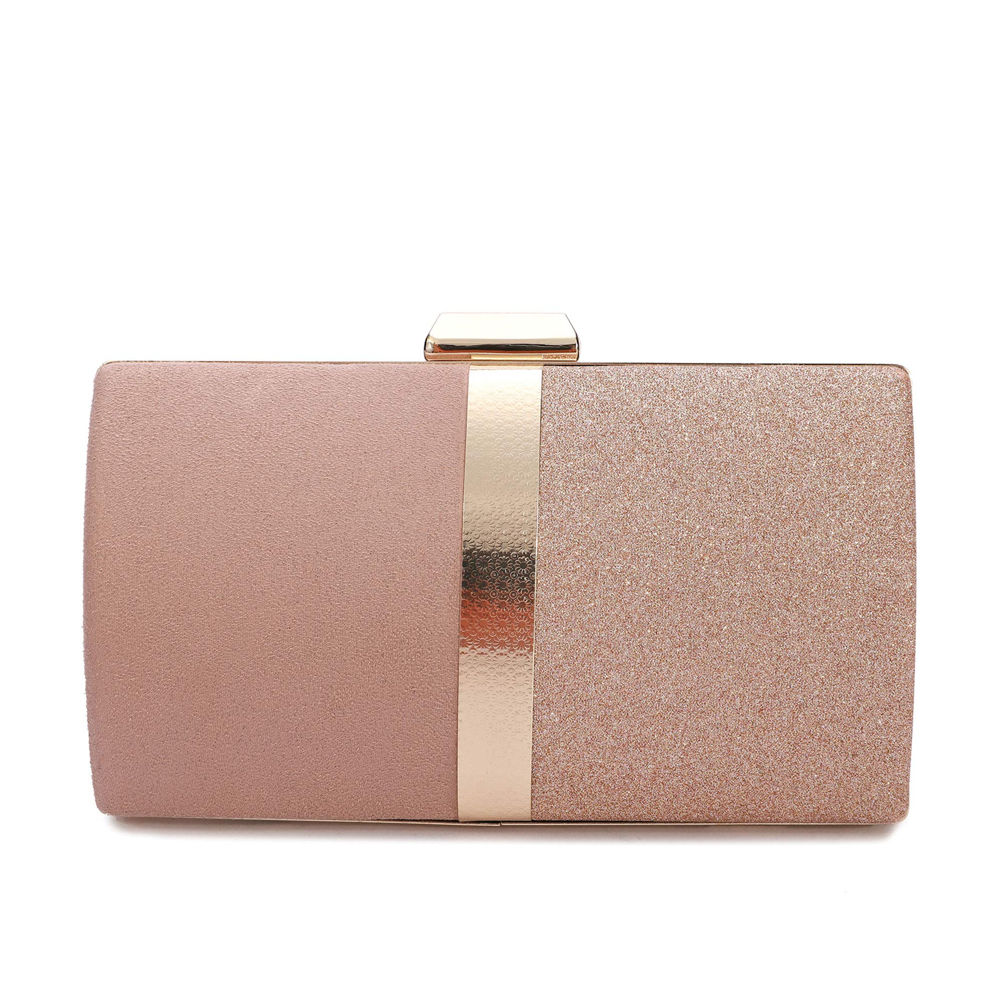 CARIEDO Evening Clutch for Women, Evening Bag Crossbody Bag Wedding Bridal Purse for Cocktail Party Prom(JM0818 Pink)