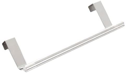 Generic Over Cabinet Towel Bar Rack Door Hanging Stainless Steel Hand Towel Holder Dish Towel Hanger for Bathroom Kitchen Random Color