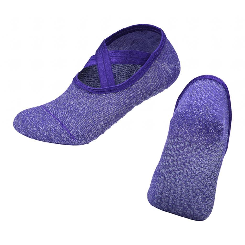 Colcolo Socks Yoga Dance Shoes Non Sports Massage Socks, Purple, one size