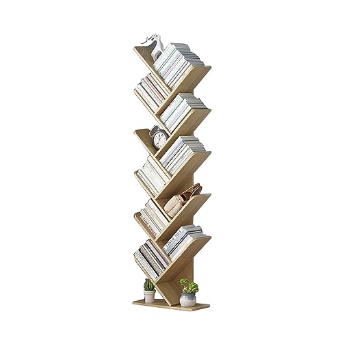 VERAMY 11 Tier Tree Bookshelf Tall Bookshelf 63.4 Inch Floor Standing Bookcase Large Capacity Bookshelf Organizer Shelves Storage Rack for Bedroom Living Room Study Room