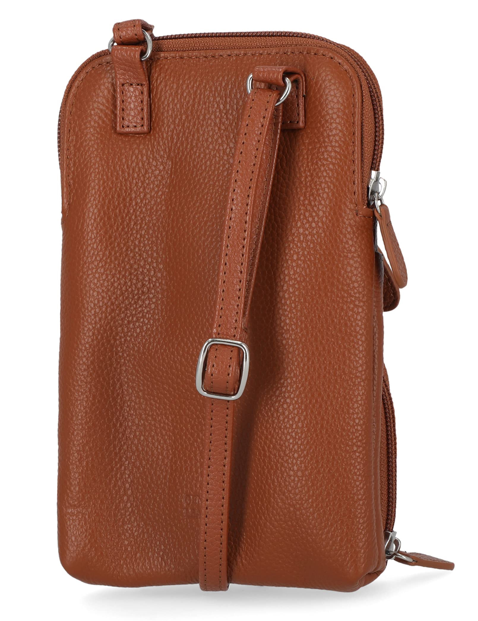 Mundi Miracle Womens Cell Phone Purse Wallet RFID Crossbody Bag, Cognac