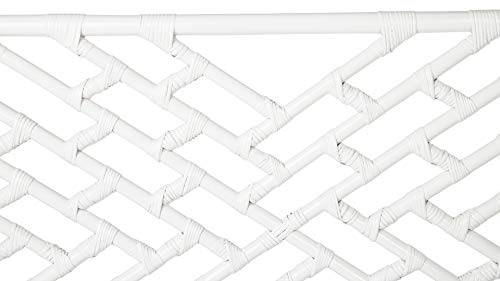 Kouboo Rattan Chippendale Headboard, California King Size, White Loft