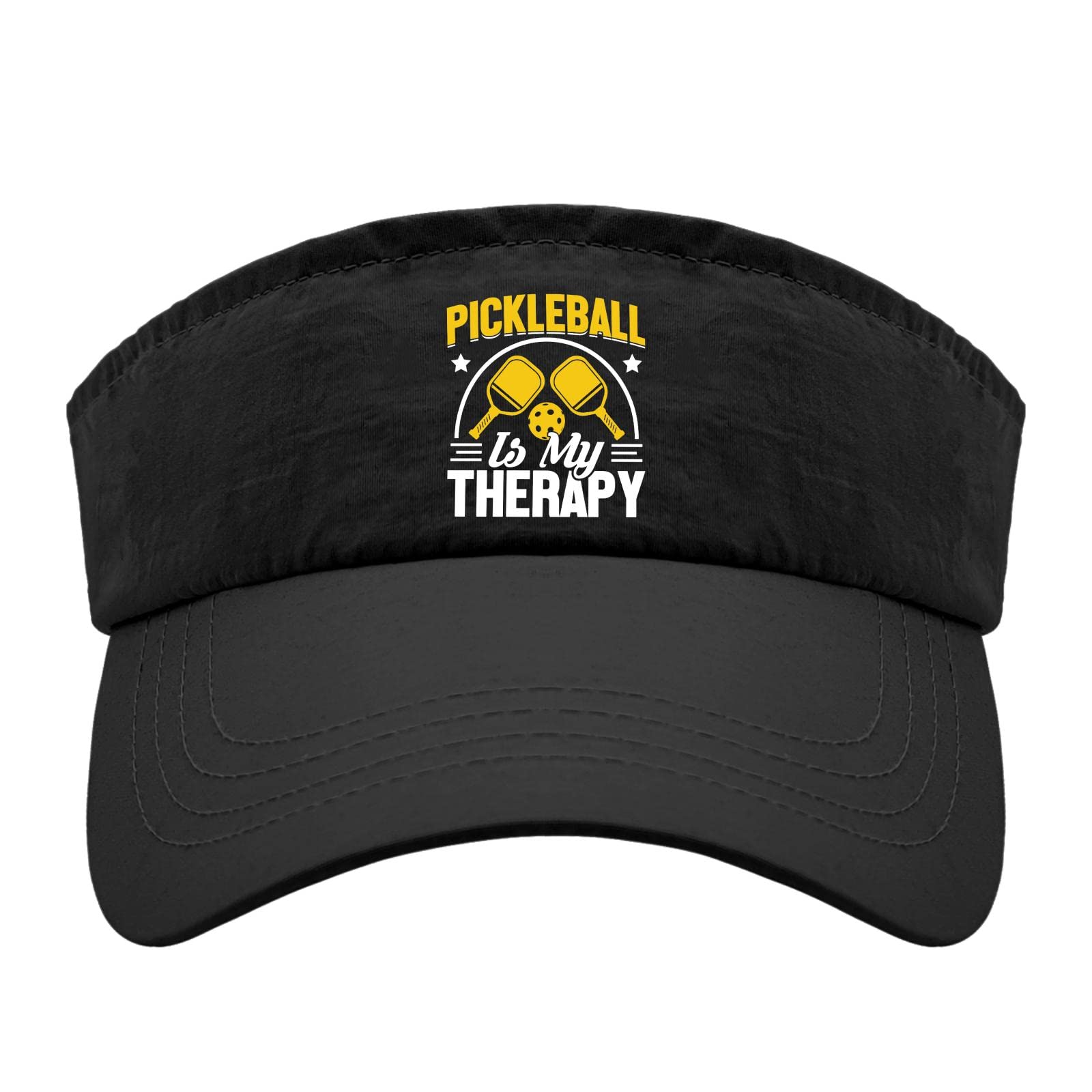 Dink Sun Visors No Headache for Women,Pickleball is My Therapy Visor Cap Mens for Beach,Soft Ball Visor,Black