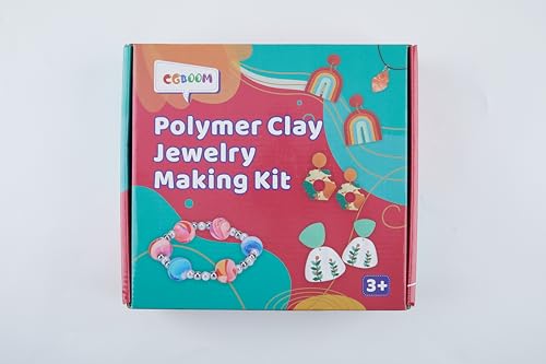 CGBOOM 527Pcs Polymer Clay Earring Making Kits,3 in 1 Clay Earring and Bracelet Making Kit, Jewelry Making Tools for Adults and Kids, Present for Girls,Teens and Adults