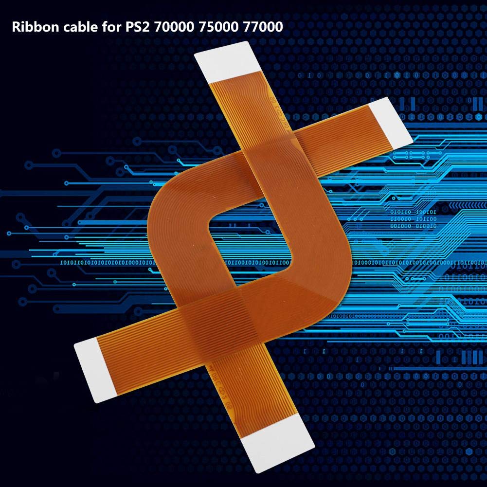 Ribbon Cable for PS2 Slim, 2pcs 7W Pickup Laser Lens Flat Ribbon Flex Cable Repair Part for PS2