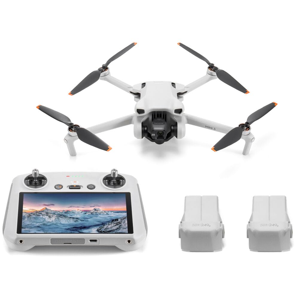 DJI Mini 3 with DJI RC Remote (Fly More Combo) (CP.MA.00000613.01) + 64GB Extreme Pro Card + BackPack + Landing Pad + Card Reader + Cleaning Kit + Memory Wallet + More
