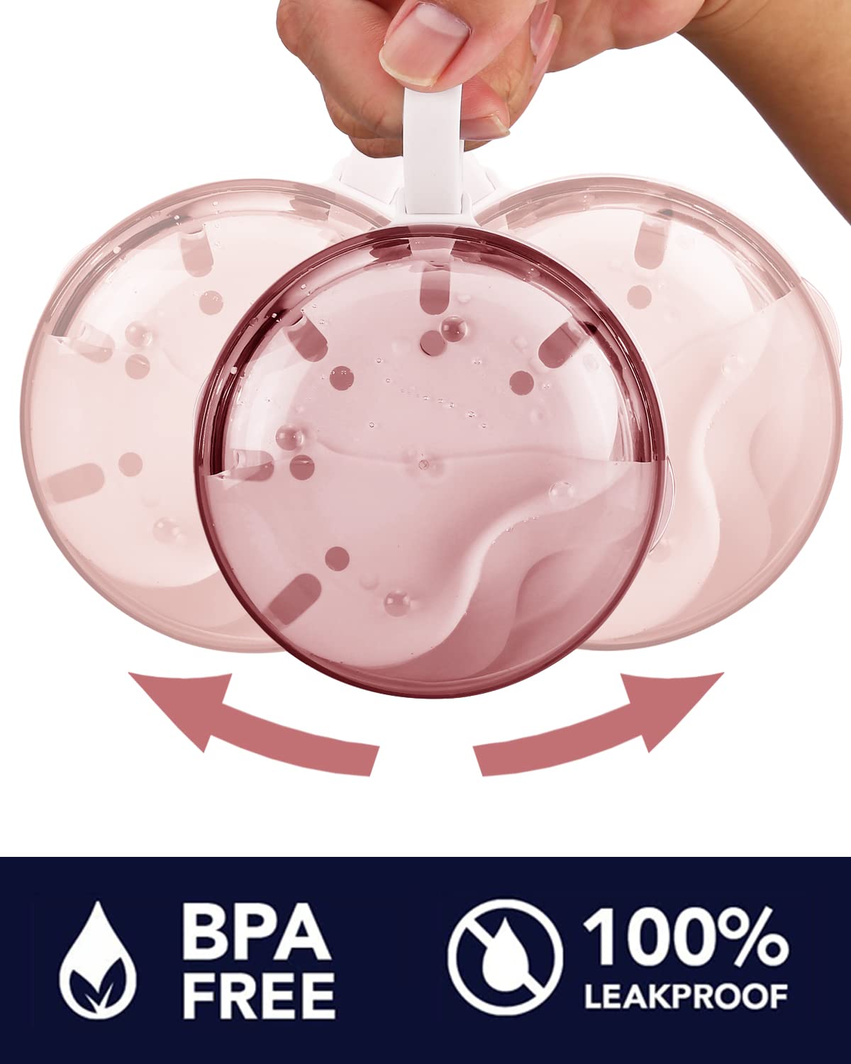 Denture Case, Definitely No-Leak Denture Bath Box for Traveling Perfectly, Denture Cup with Strainer & Magnetic Mirror,Completely Clean Care for Retainer, Mouth Guard, & Denture(PINK)…