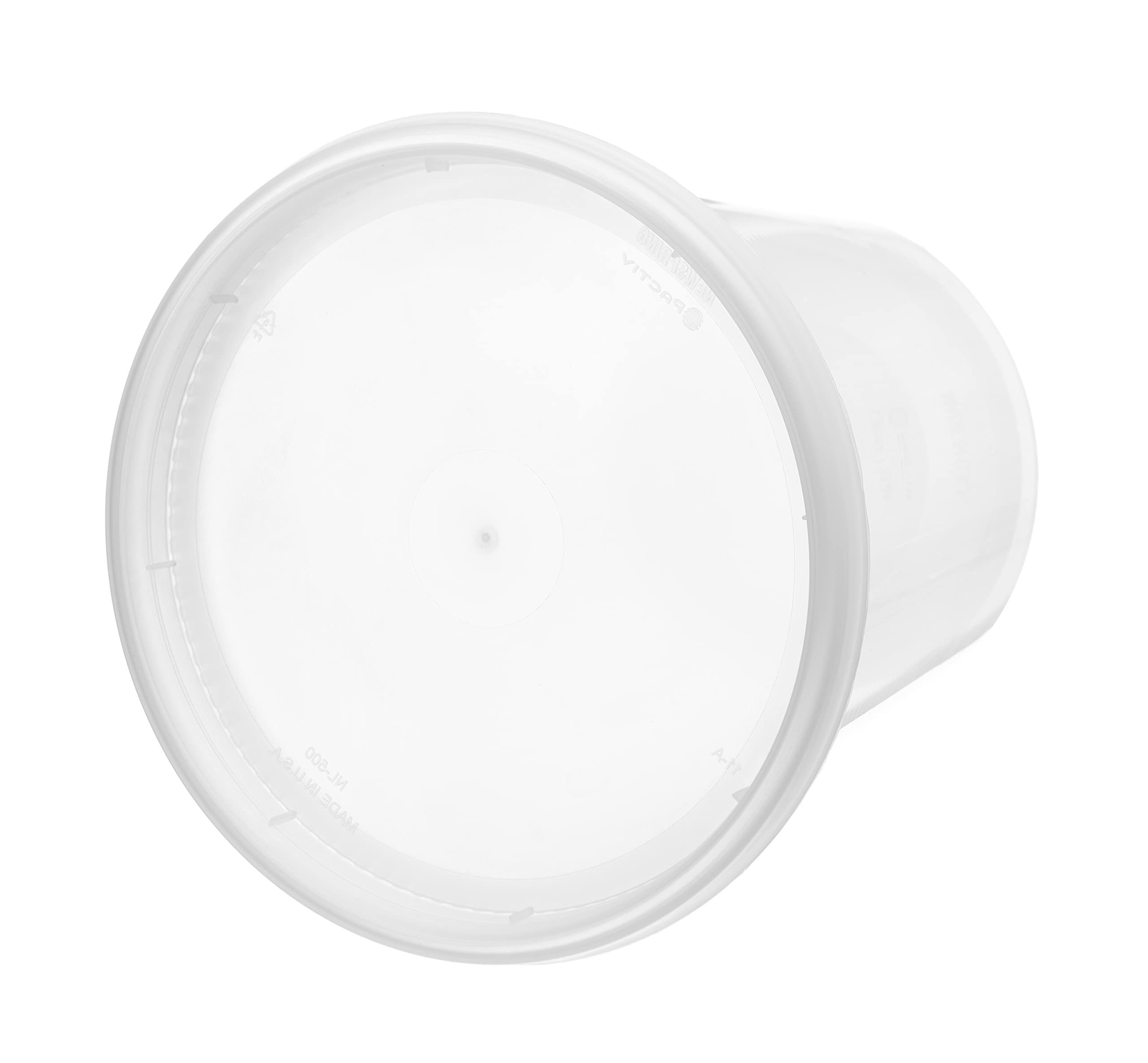 Heavy Duty Food Storage Containers with Lids - Leakproof Deli Containers with Lids - Soup, Slime, Meal Prep Containers, Take Out, Stackable, Microwavable, Dishwasher Safe, Freezer Safe, BPA Free (32, Round, 24, 745808023874)