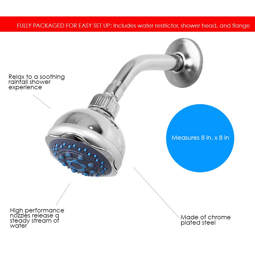 Home Basics SH10056 Shower Head, Silver