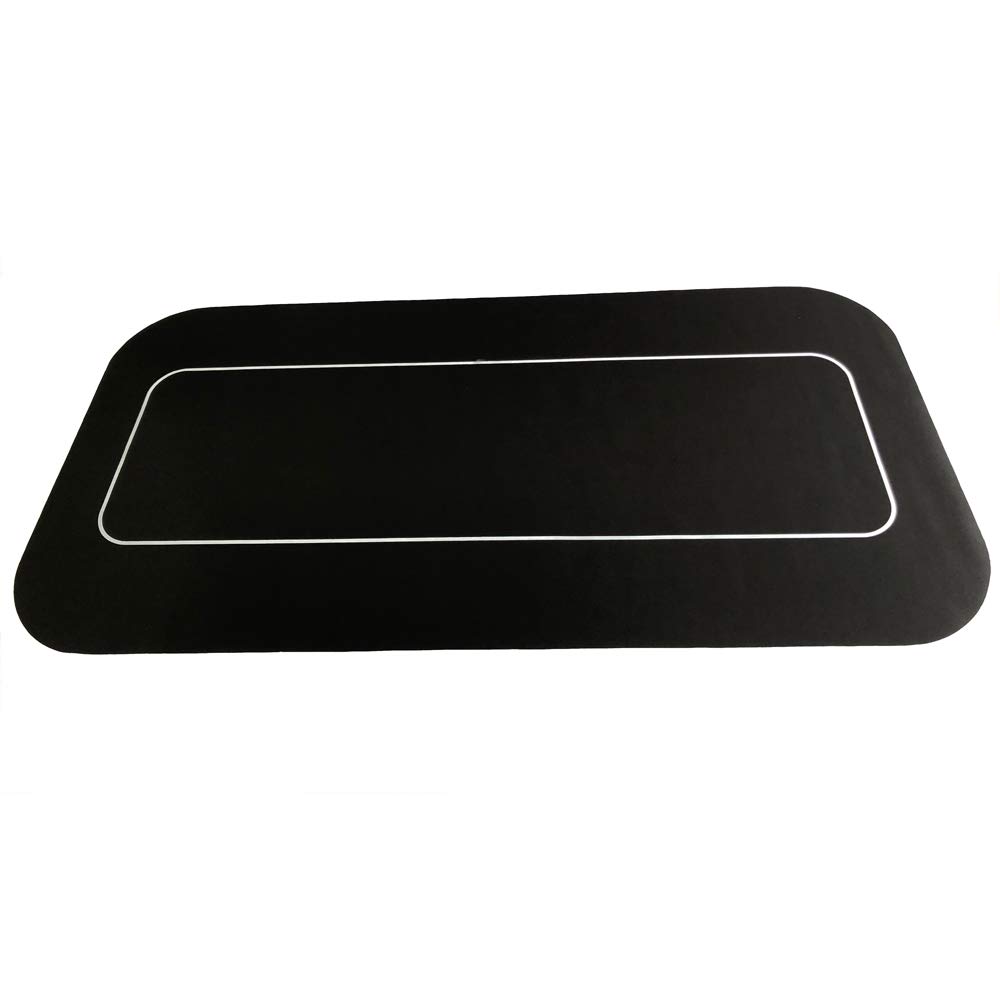 Yuanhe 70" x 35" Portable Rectangle Sure Stick Rubber Foam Poker Table Top Layout Poker Mat (Black)