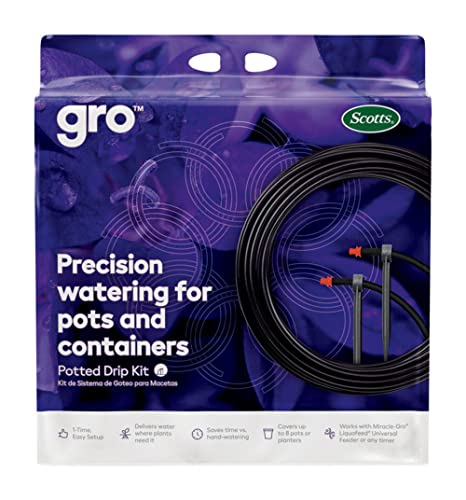 Gro Smart Precision Watering Solutions Potted Drip Kit, Bluetooth/Wi-Fi Enabled