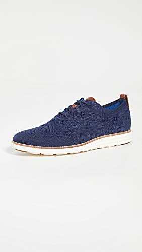 Cole Haan Men's Original Grand Knit Wing TIP II Sneaker, NAVY/IVORY, 9 M US