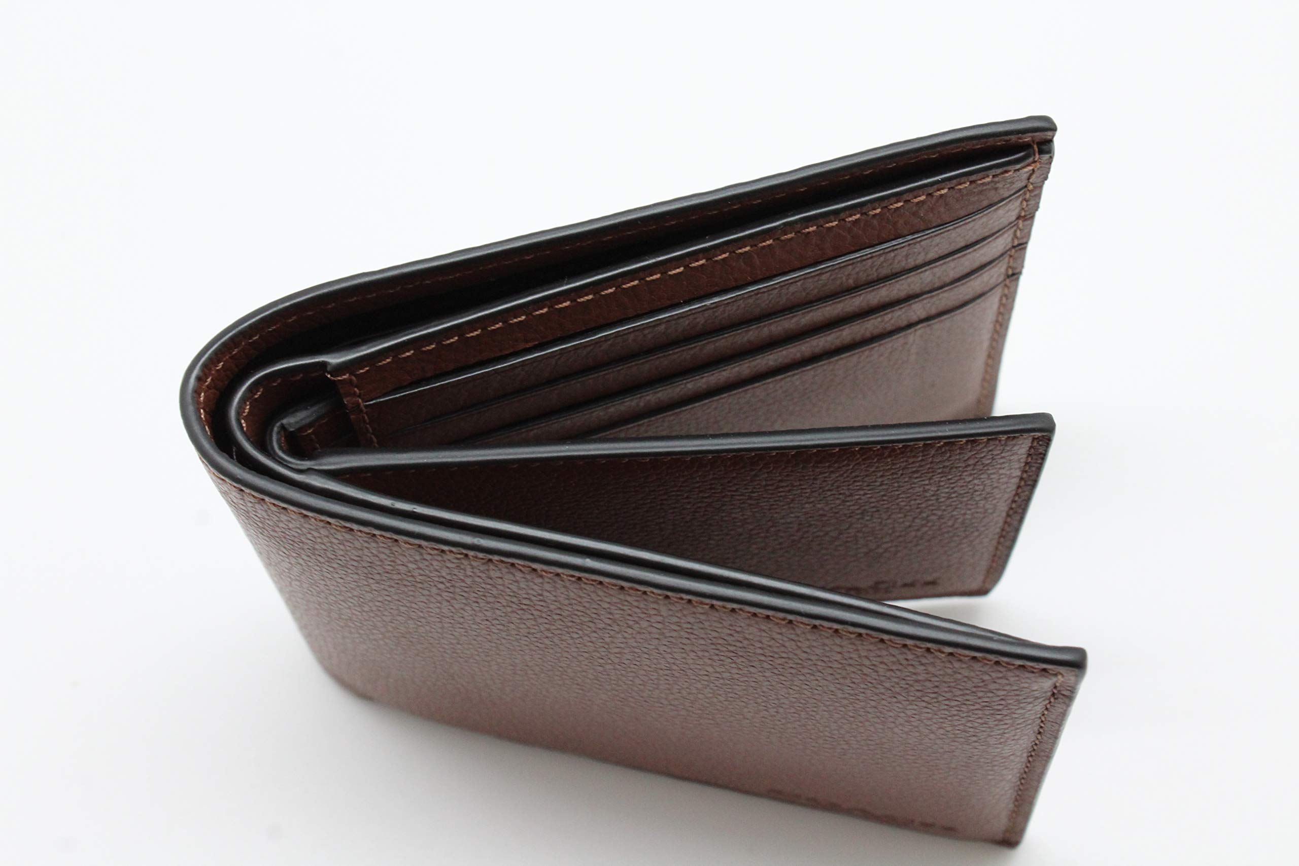 COACH Compact ID Wallet in Sport Calf Leather (Dark Saddle) - F74991 CWH