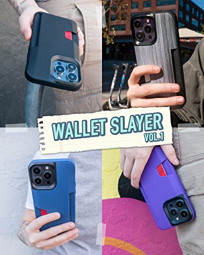 Smartish iPhone 14 Pro Max Wallet Case - Wallet Slayer Vol. 1 [Slim + Protective] Credit Card Holder - Black Tie Affair