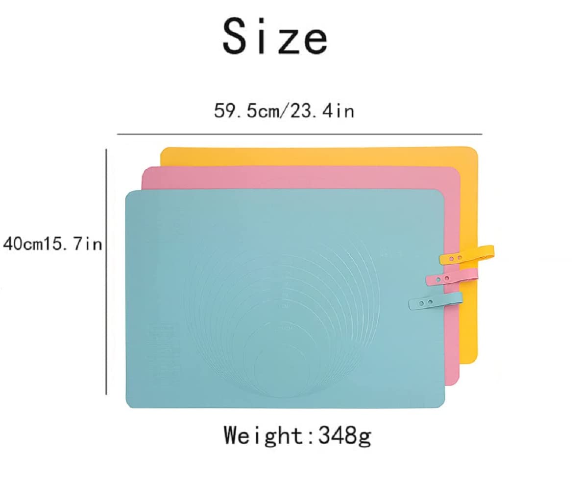 Extra Large Silicone Kneading Pads,Silicone Baking Bakeware Cooking Mat,Dough Rolling Mat,Creative Silicone Pad Kneading Tools,Non-Stick & Non-Slip Foldable Cutting Boards with Buckle Design (Pink)