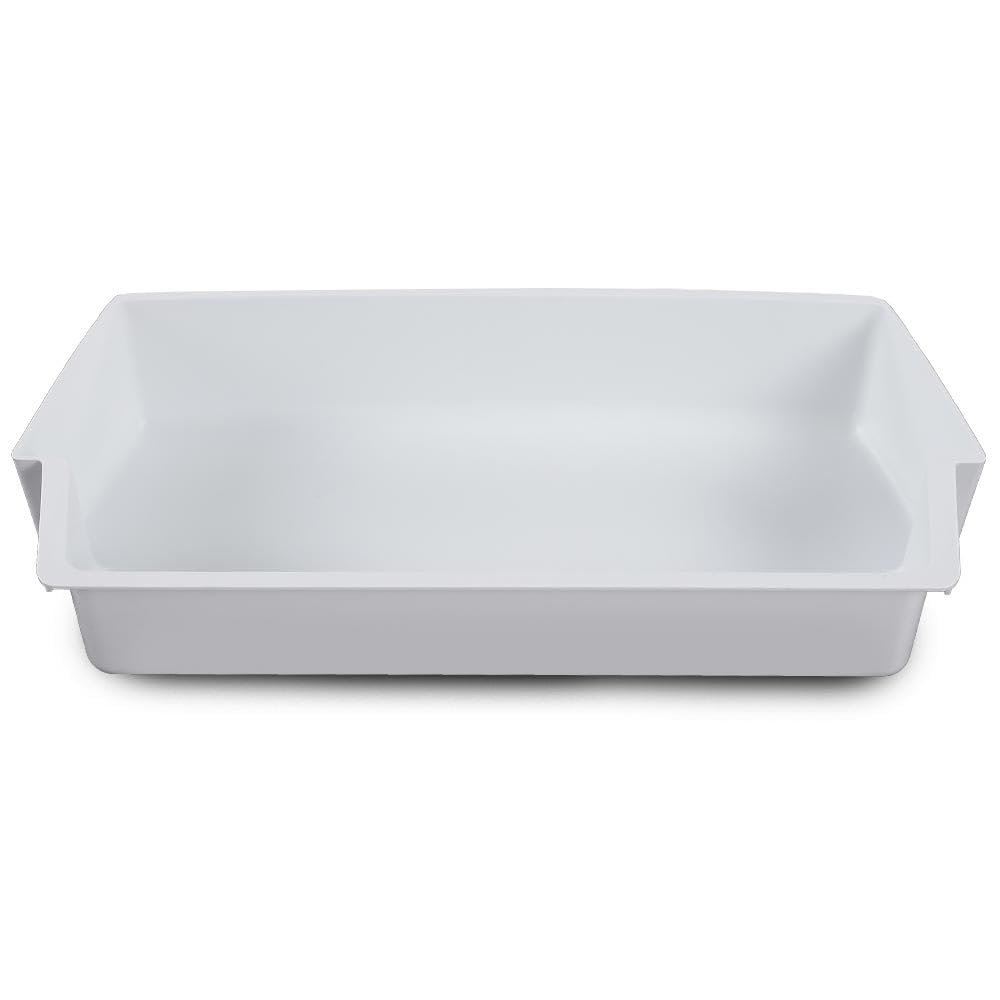 CROSSDESIGN Refrigerator White Shelf Bin Compatible with Whirlpool Kenmore Roper Refrigerators 2187172