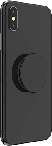 PopSockets : PopGrip Basic - Extendable Base and Grip for Smartphones and Tablets [Top Not Replaceable] - Black