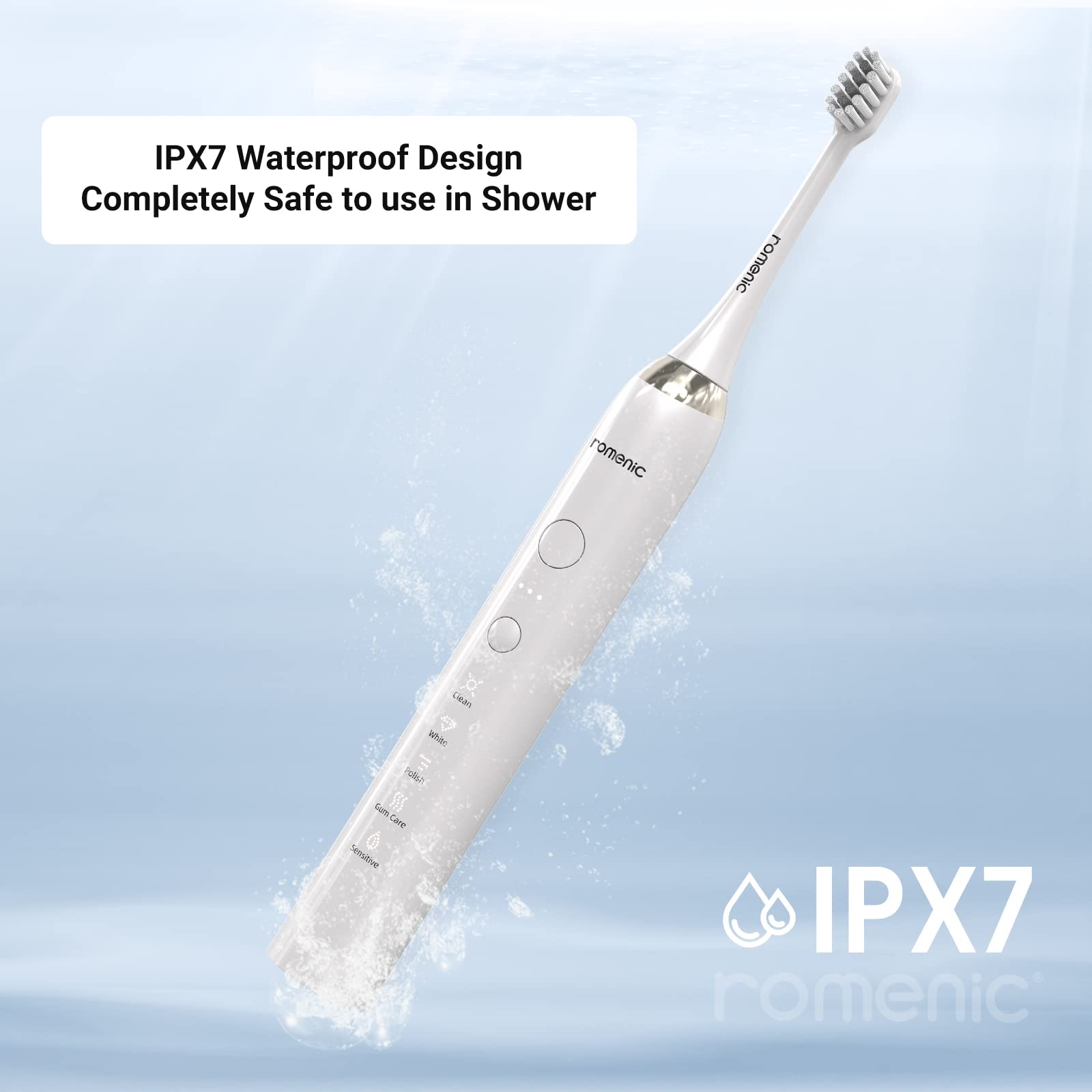 Generic Sonic Electric Toothbrush, Battery Powered, White, Unisex Adults