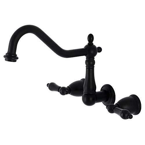 Kingston Brass KS1280PKL Duchess Kitchen Faucet, Matte Black