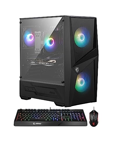 MSI Codex R Gaming Desktop: Intel Core i5-13400F, RTX 4060, 32GB DDR5, 2TB M.2 NVMe Gen3, RGB Fan Cooling, 650W 80+ Gold, Keyboard & Mouse, DIY Friendly, Windows 11 Pro: 13NUC5-068US