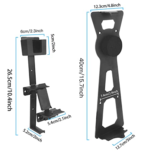 PS5 Holder Wall Mount Stand - Playstation 5 Game Controller Holder Wall Shelf Play Station 5 Console Digital and Disc Edition - PS5 Wall Mount Kit Including 2 Accessory Holders for Remote Controller&Headphone Set