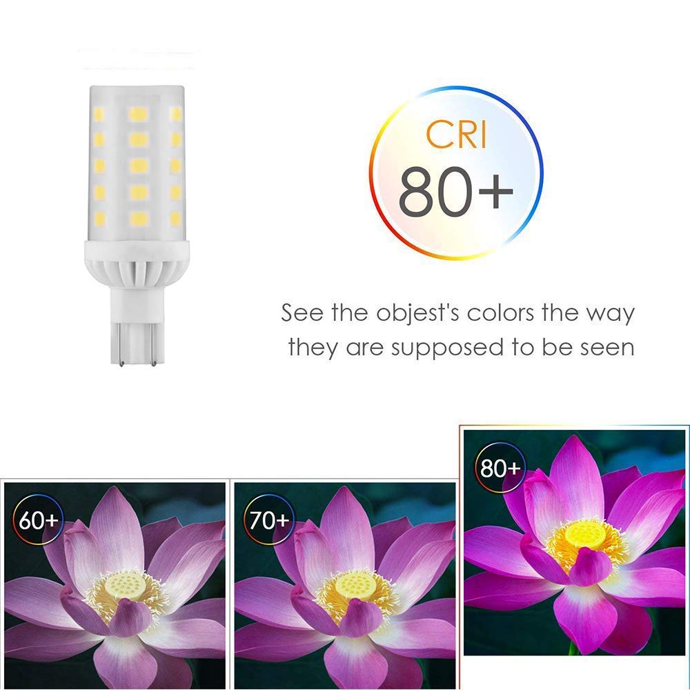 Makergroup T5 T10 Wedge Base 921 912 12V LED Light Bulbs 4W Natural White 4000K for RV Camper Travel Tailer Boat Marine Lights and Outdoor Landscape Deck Stair Step Path Lights 6pcs