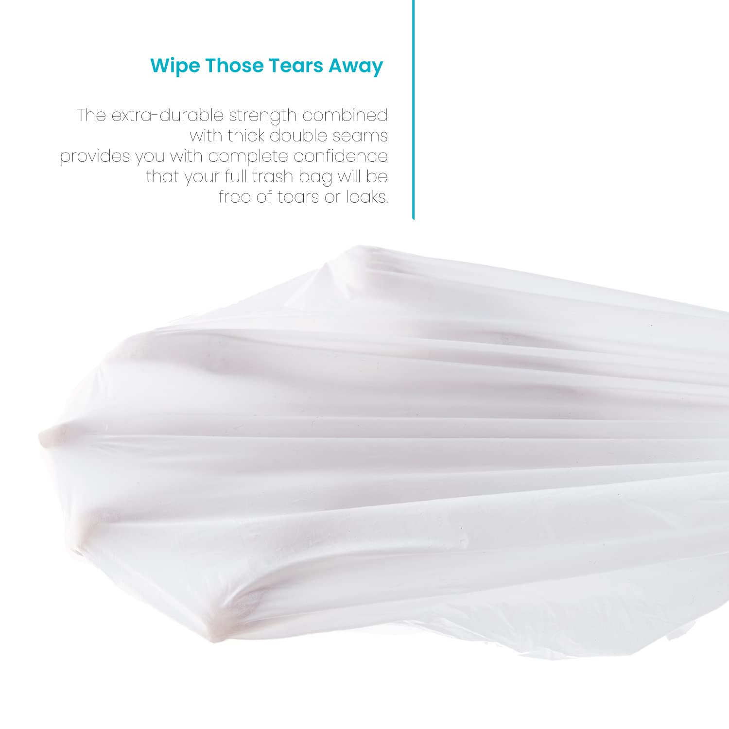 Home Zone Living 8 Gallon Kitchen Trash Bags with Drawstring Handles, Heavy Duty Custom Fit Design for 30 Liter Dual Recycling Liners, Code 30R, 60 Count