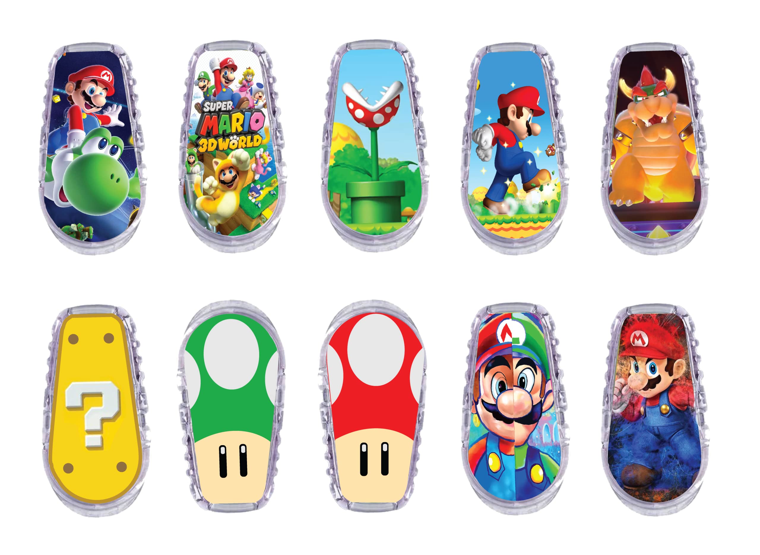 Dexcom G6 Stickers for Transmitter Decal Mario Dexcom Stickers 10 Pack Type 1 Diabetes Stickers - Glucomart