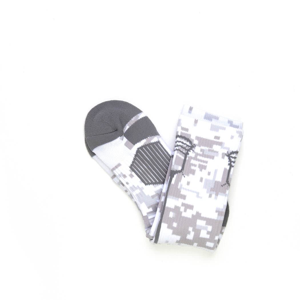 ChalkTalkSPORTS Lacrosse Woven Mid-Calf Socks | Lax Stick Head | Digital Camo