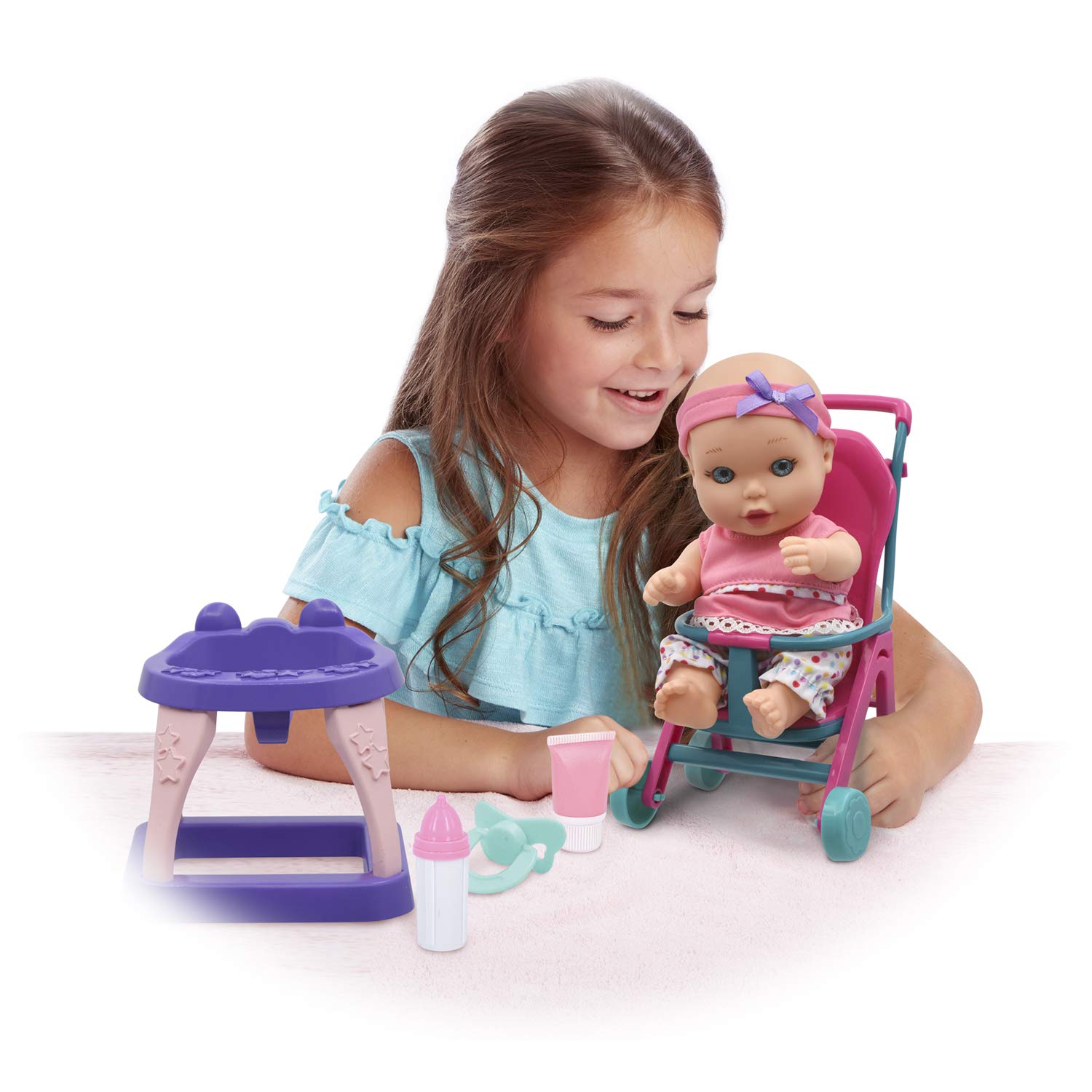 New Adventures Baby Magic 8" Stroll & Scoot (3747) 2+, Baby Doll Accessories