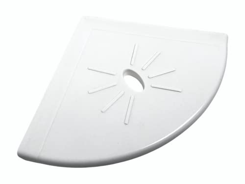 Tenedos Resin Bathroom Corner Shower Shelf Tile Flatback Wall Mounted (White)