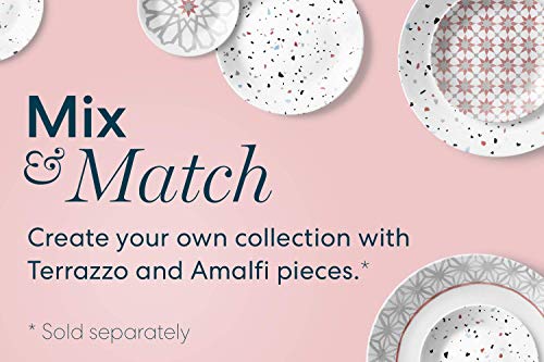 Corelle Chip Resistant Appetizer Plates, 6-Piece, Amalfi Rosa