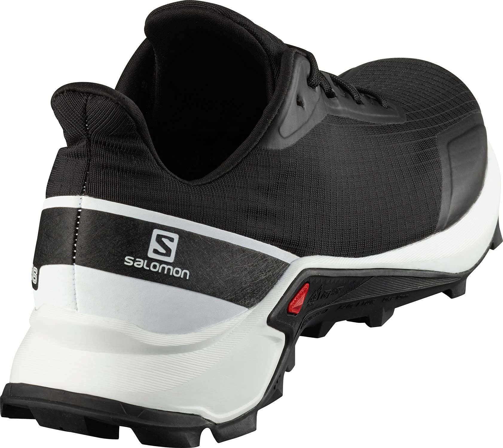 Salomon Men's ALPHACROSS Trail Running Shoes, Black/White/Monument, 12.5
