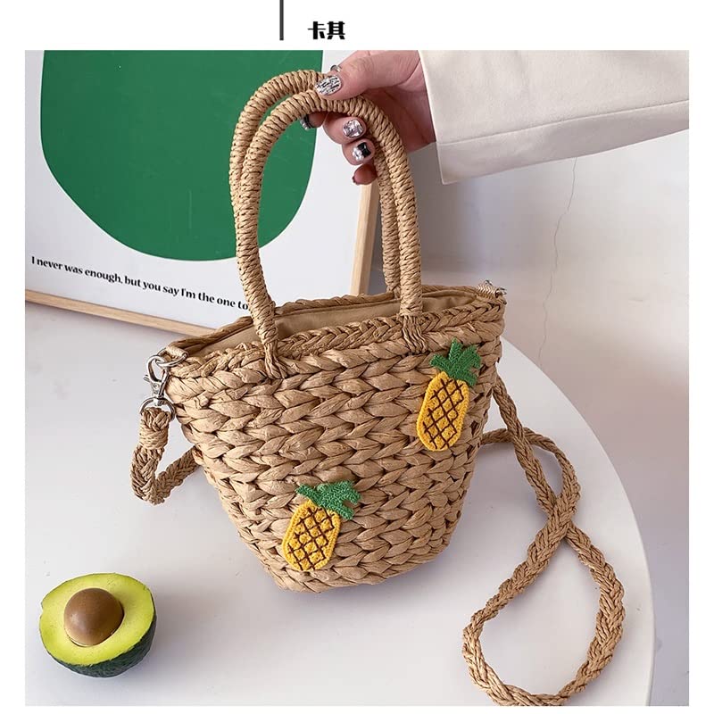 DLOETT Bucket Bags for Women Summer Beach Handmade Lady Shoulder Crossbody Bags Purses (Color : E, Size : 1)