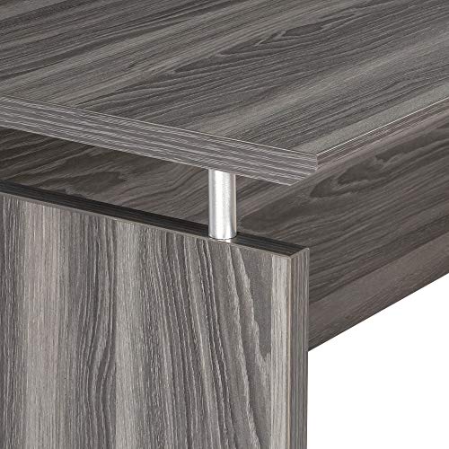 Safco Products Medina Modern Office Executive Credenza Desk, 72", Gray Steel